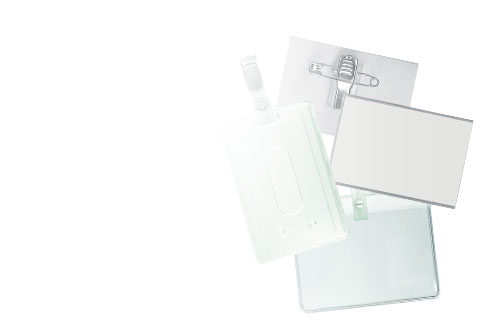 Porte badge multicarte rigide horizontal Blanc